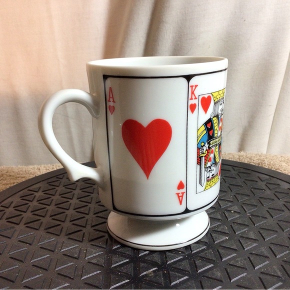 unbranded | Dining | Akqj Of Hearts Playing Cards Ceramicporcelain ...